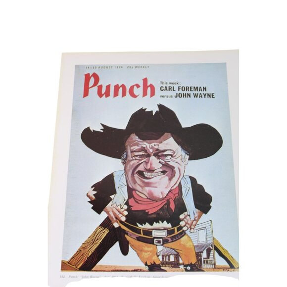 Art | 1974 Punch John Wayne Magazine Cover Print 9333 Vintage Repro ...